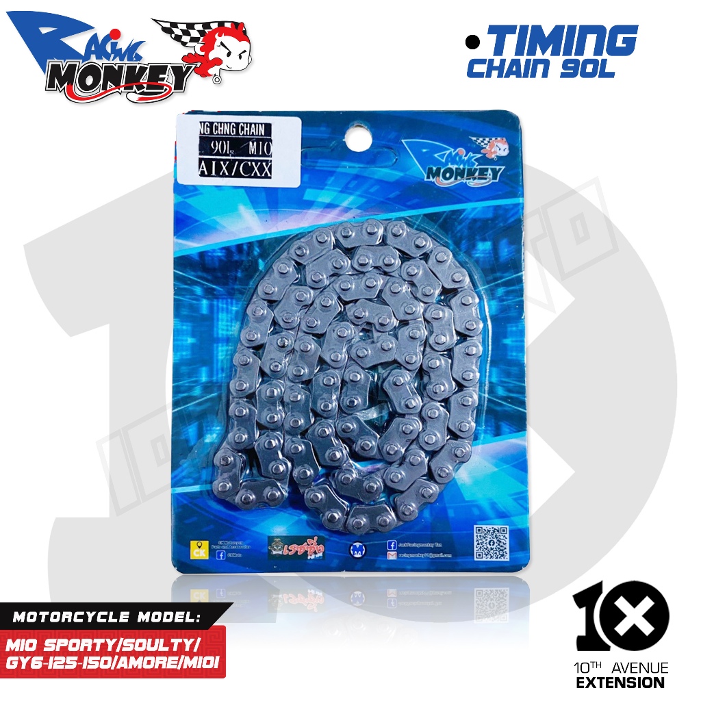 10thX Racing Monkey Timing Chain 90L Size for Mio Sporty/Soulty/Gy6-125 ...