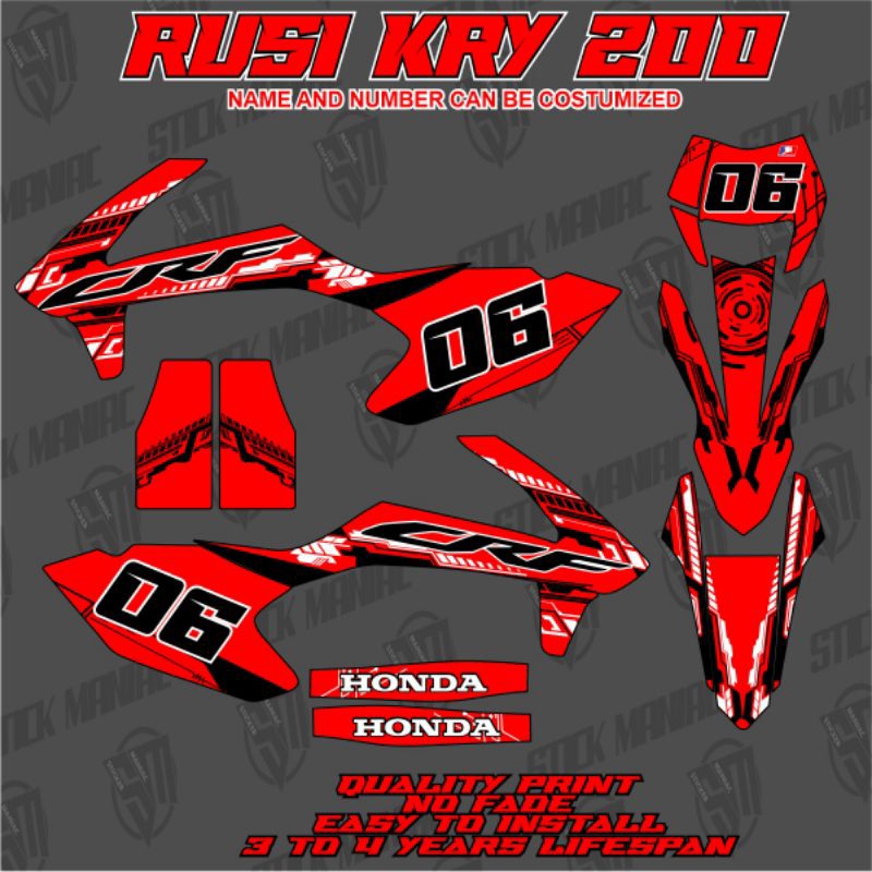Rusi KRY 200 decals sticker, laminated | Shopee Philippines