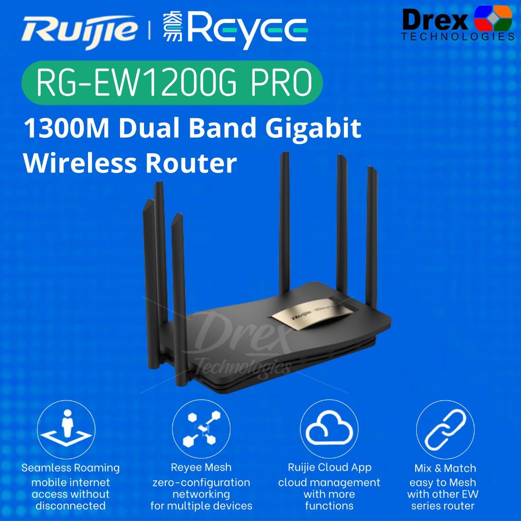 RG-EW1200G PRO Dual Band Gigabit Wireless Router- Ruijie | Shopee ...