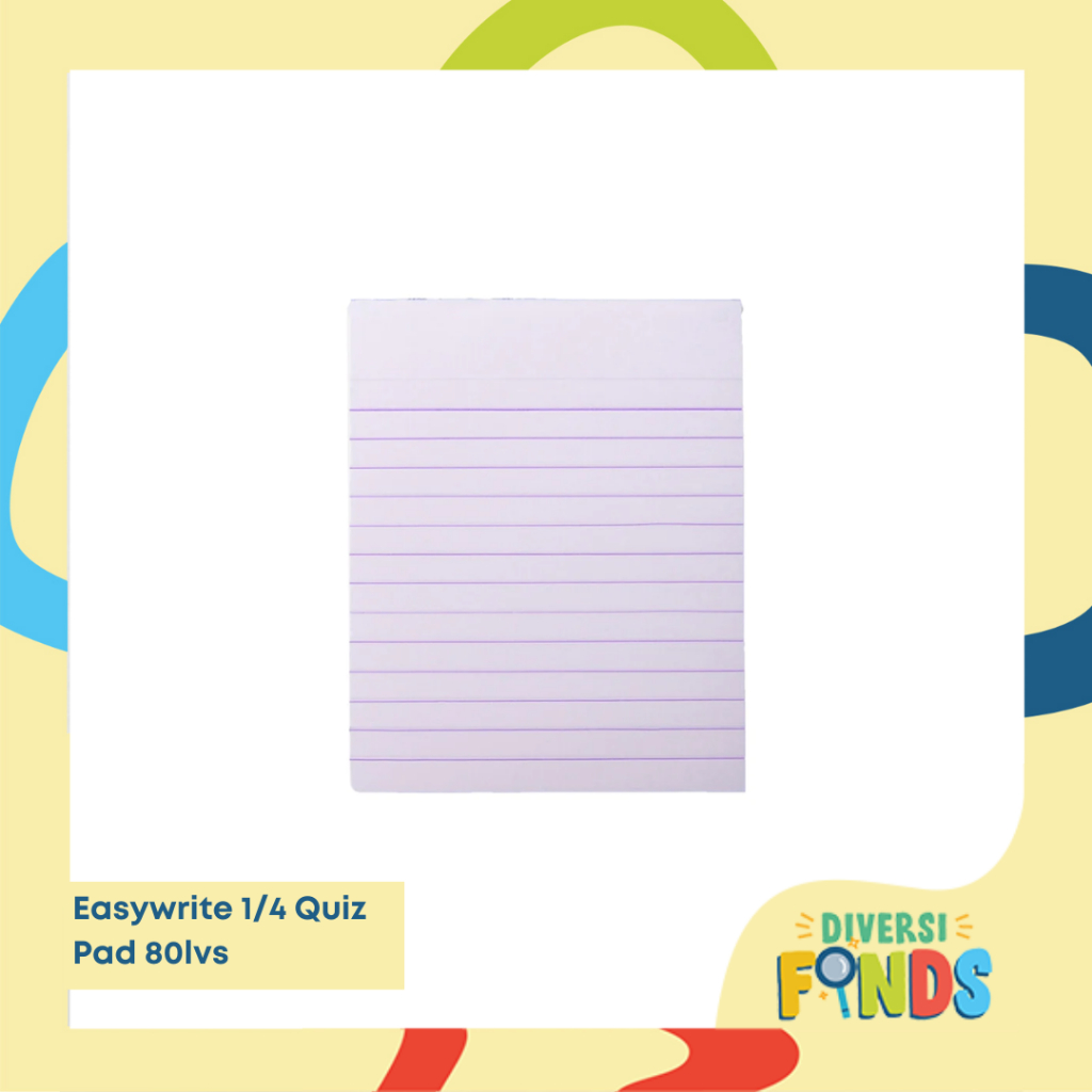 5pads EXCELLENT INTERMEDIATE PAD, Quiz Pad 1/4, 1/2 Lengthwise and ...