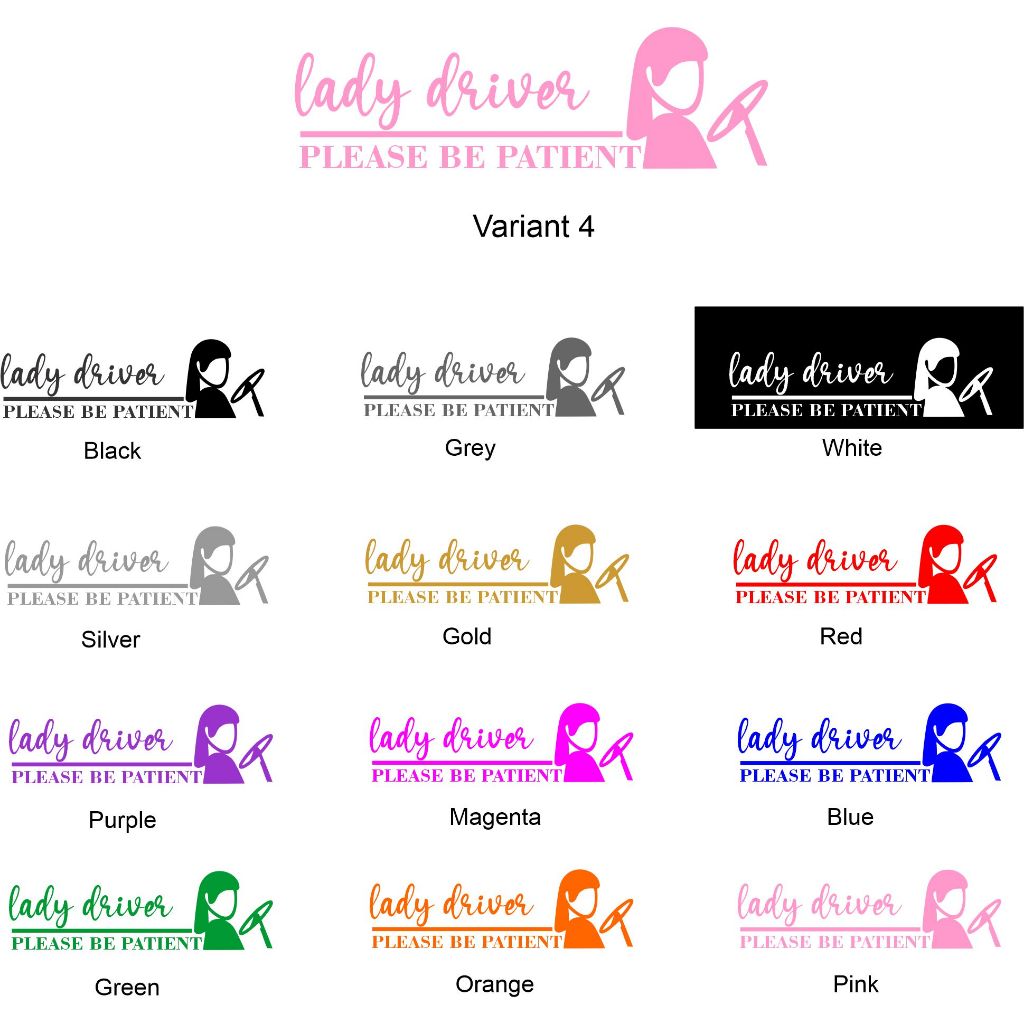Lady driver sticker for cars and other vehicles V4 | Shopee Philippines