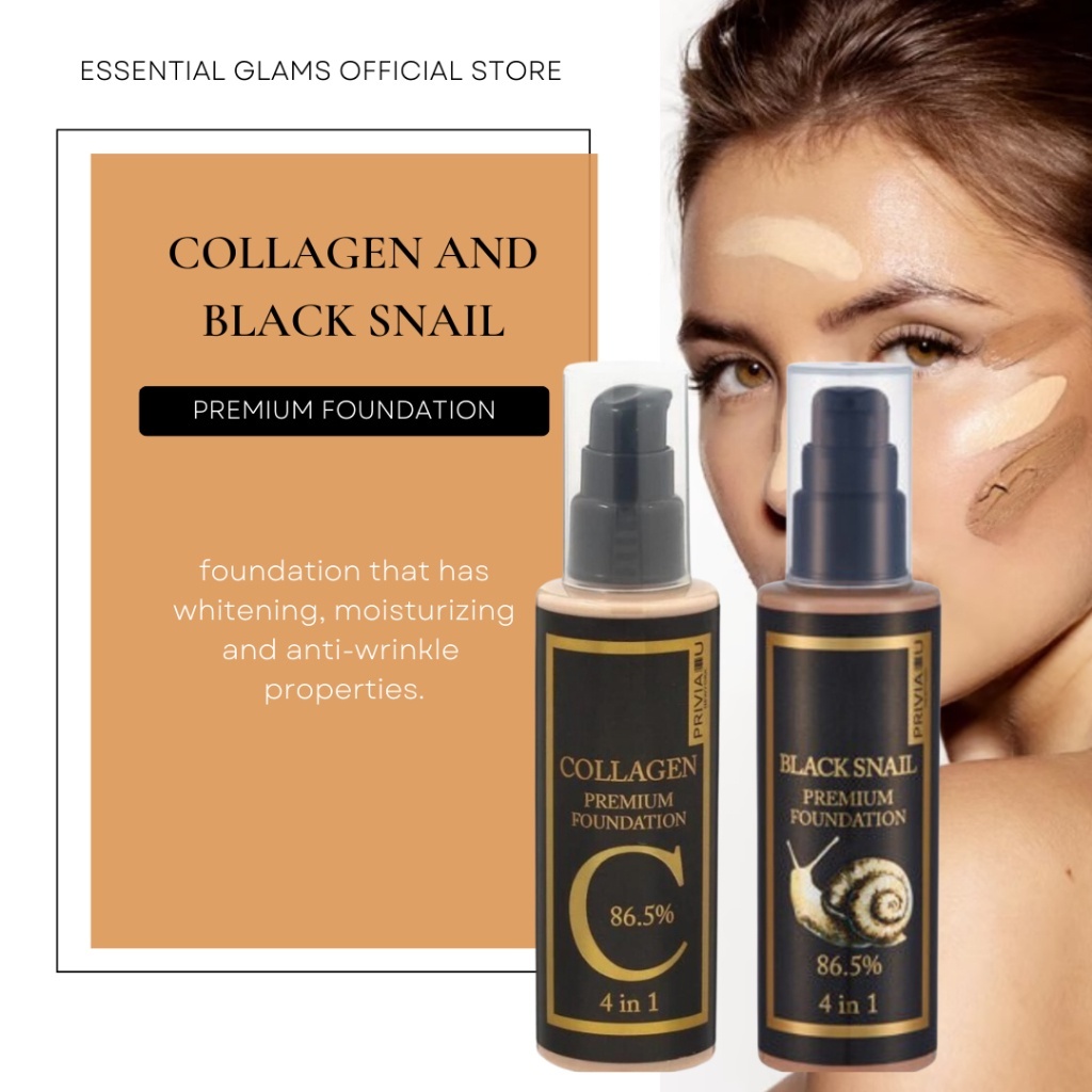 Authentic Black Snail Premium Foundation SPF 30 PA++ Whitening Anti Wrinkles Moisturizer Pekas ...