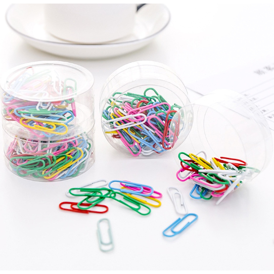 YUTU Paper Clip Color Binding Pin Metal Candy Student Stationery ...