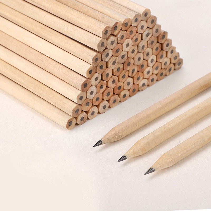 Log pencil round hexagon triangle HB painting writing sketch ...