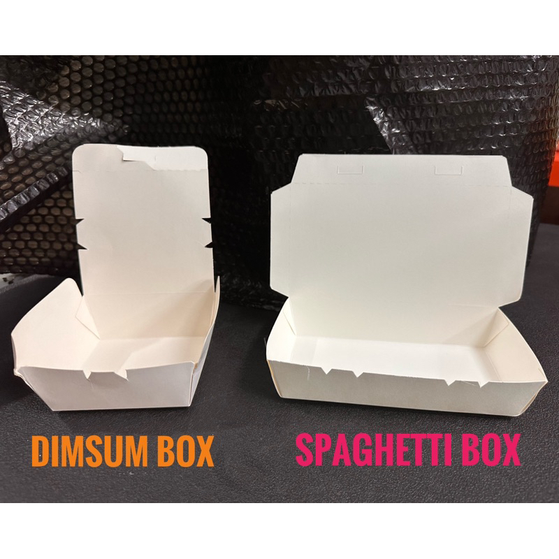25pcs Dimsum Siomai Box Spaghetti White Paper Box | Shopee Philippines