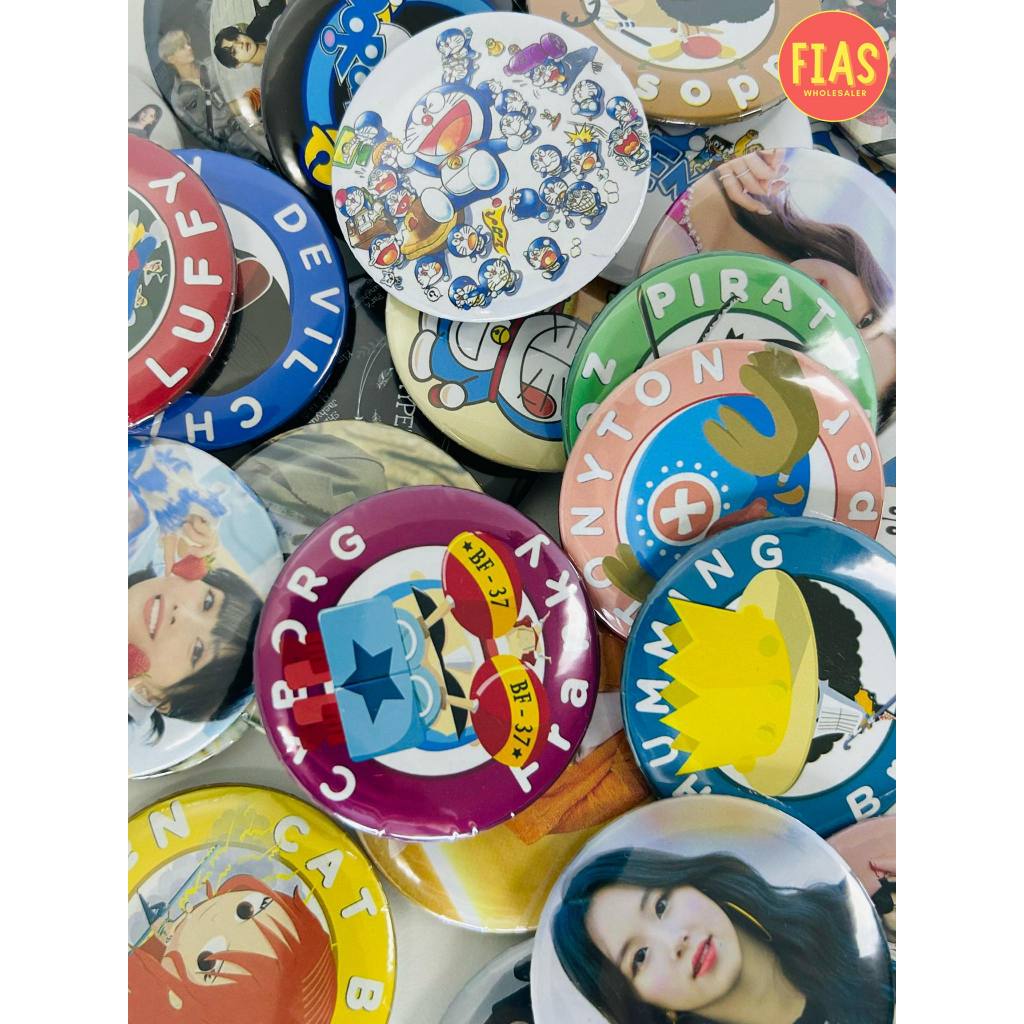 10 Pieces Character Button Pins FIAS Wholesale | Shopee Philippines