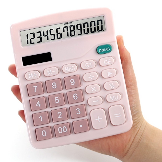 Portable Desktop Electronic Calculator 12-Digit Large LCD Display ...