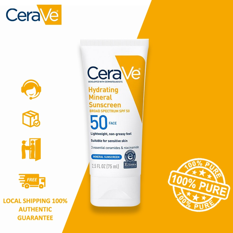 CeraV e Hydrating Mineral Sunscreen SPF 30 /SPF 50 | Shopee Philippines