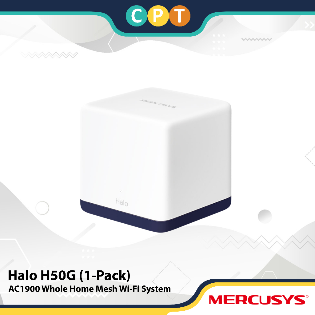 Mercusys Halo H50G (1-Pack) AC1900 1.9Gbps Dual Band Gigabit Whole Home ...