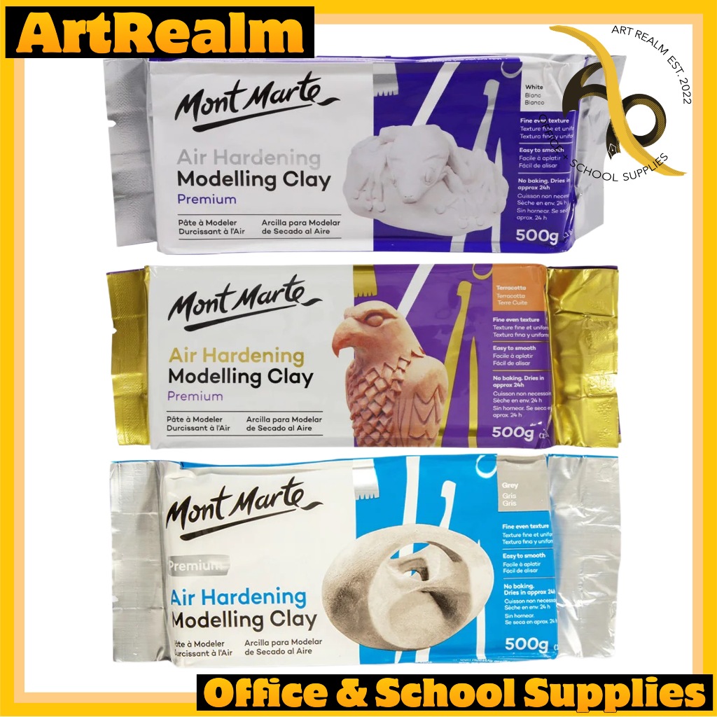 Mont Marte Air Hardening Modelling Clay Premium 500g (1.1lb) | Shopee ...