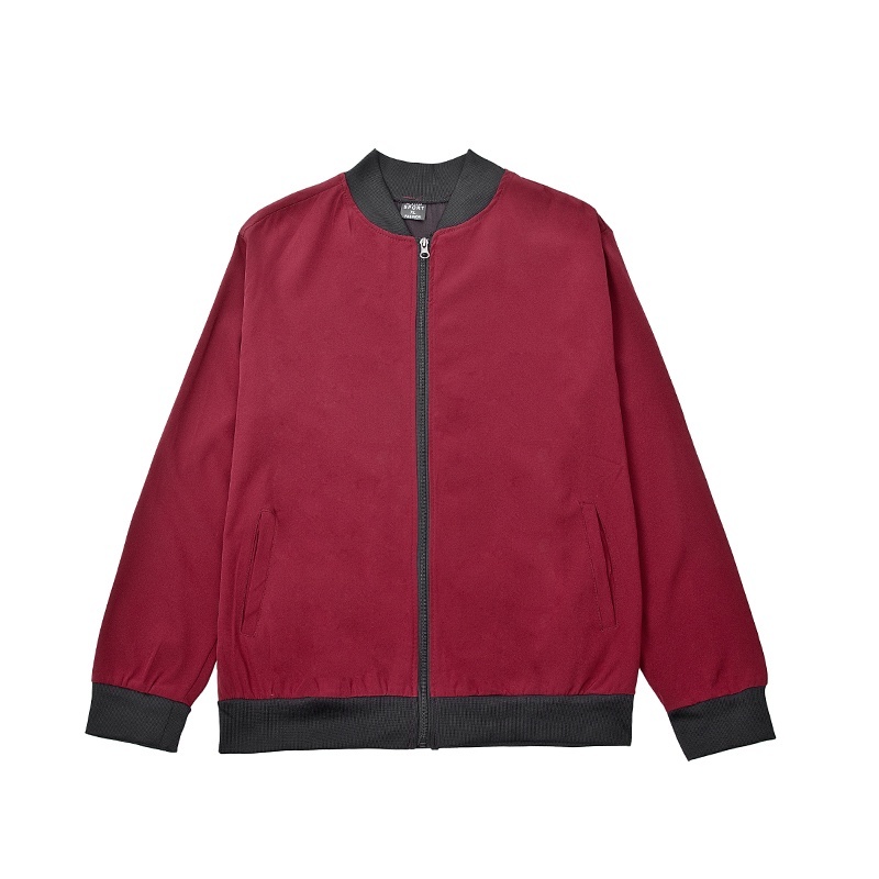 Men and women bomber jackets casual jacket simple solid color casual ...