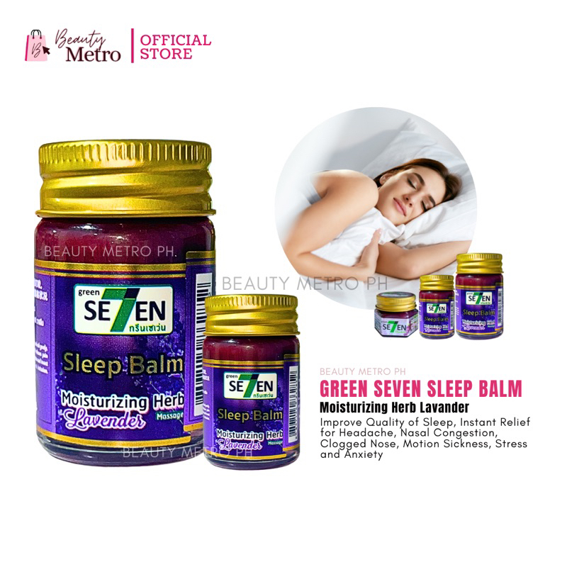 Green Seven Sleep Balm Moisturizing Herb Lavander Sleep Well Body Massage 15g 50g | Shopee ...