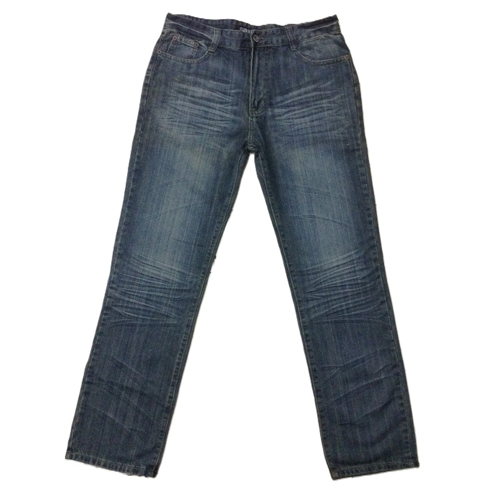 CLUB R #8151 MENS DENIM PANTS WITH BLASTING AND BACK PRINT ST. CUT ...