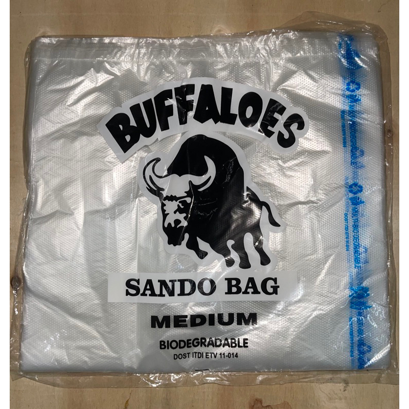 [1 Pack] Medium Buffaloes Quality Plastic Sando Bag (Biodegradable ...