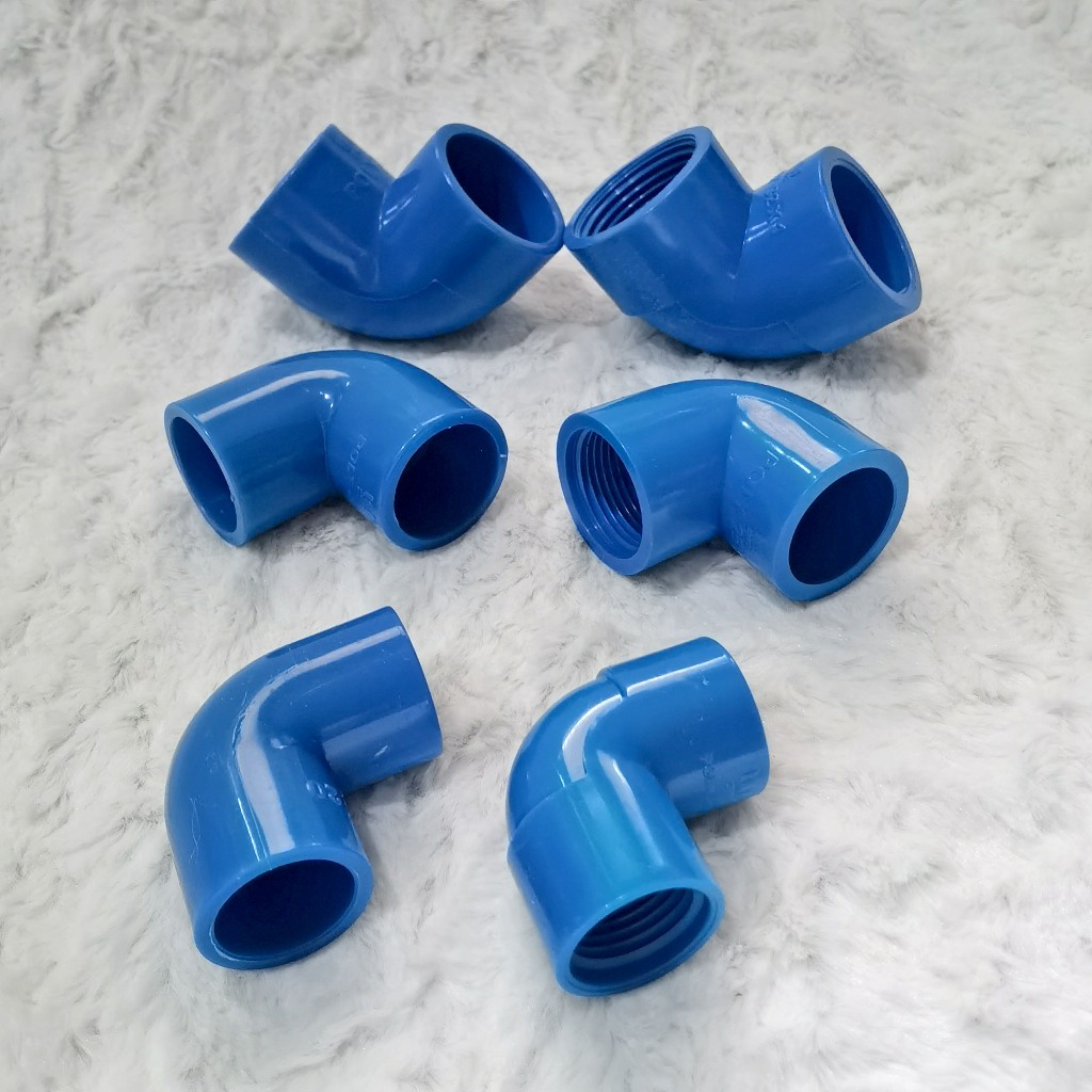 HEAVY DUTY POLY Blue Elbow Plain Threaded Waterline Fittings Water ...