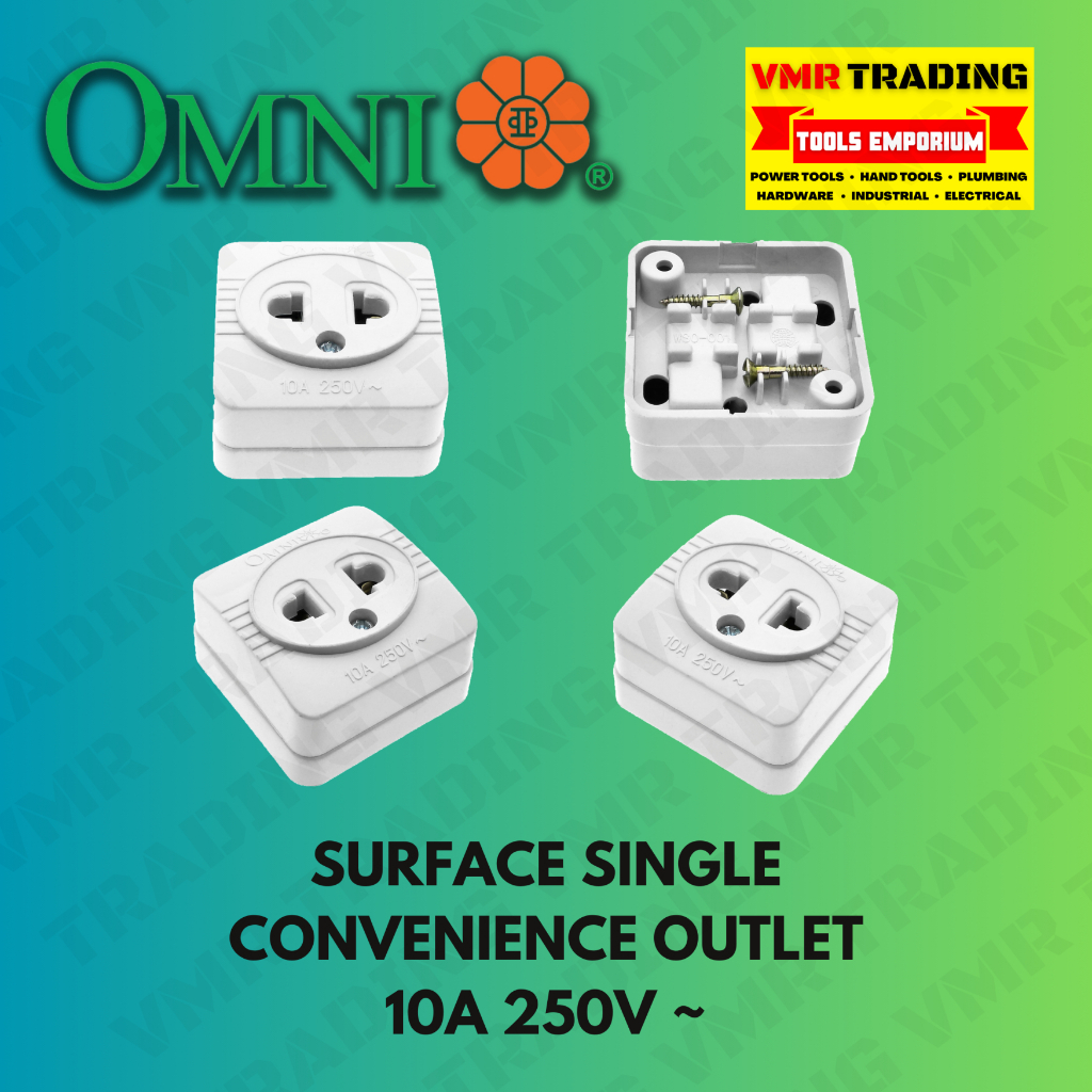 OMNI Surface Type Single Convenience Outlet (VMR TRADING) | Shopee ...
