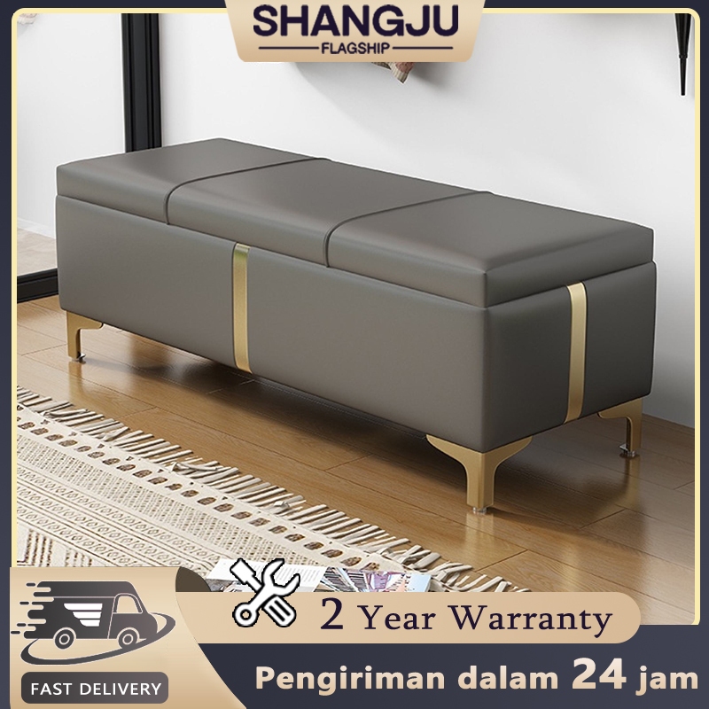 Nordic shoe stool Multi-functional entrance door storage bed end stool ...