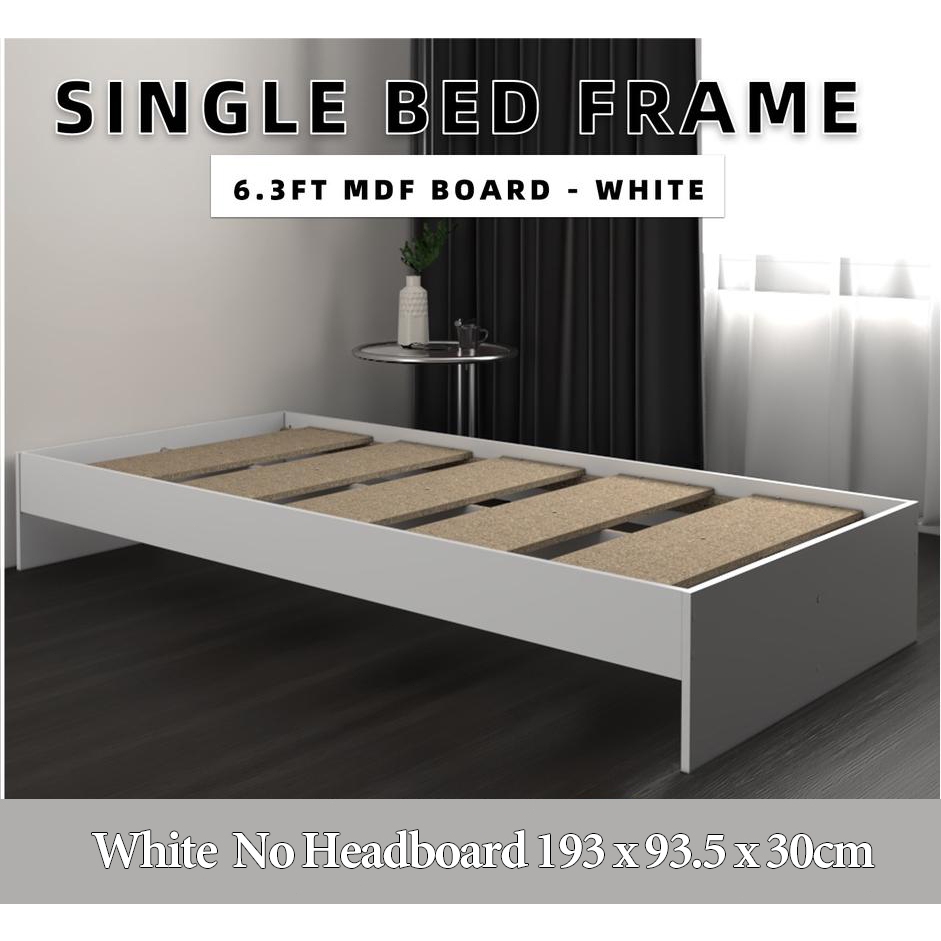 HOT DEALS Single bed solid wood bed with headboard (190 x 93.5x 60cm ...