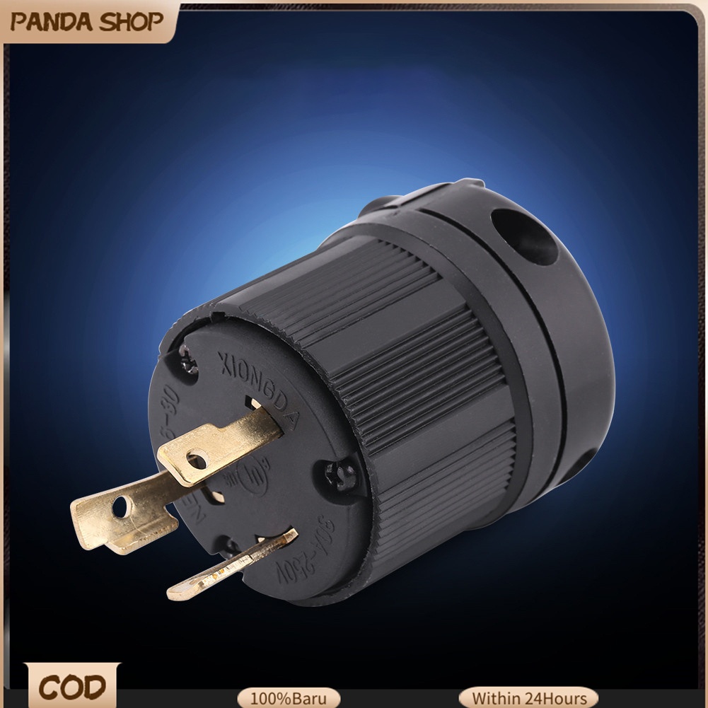 3 Wire Twist Lock Generator Electrical Plug Connectors NEMA L6-30P 30A ...