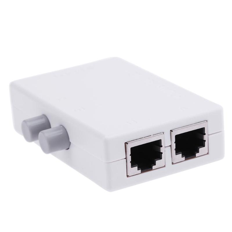 2 Port RJ45 Network Switch 1 to 2 2 to 1 RJ45 Splitter Internet Network ...