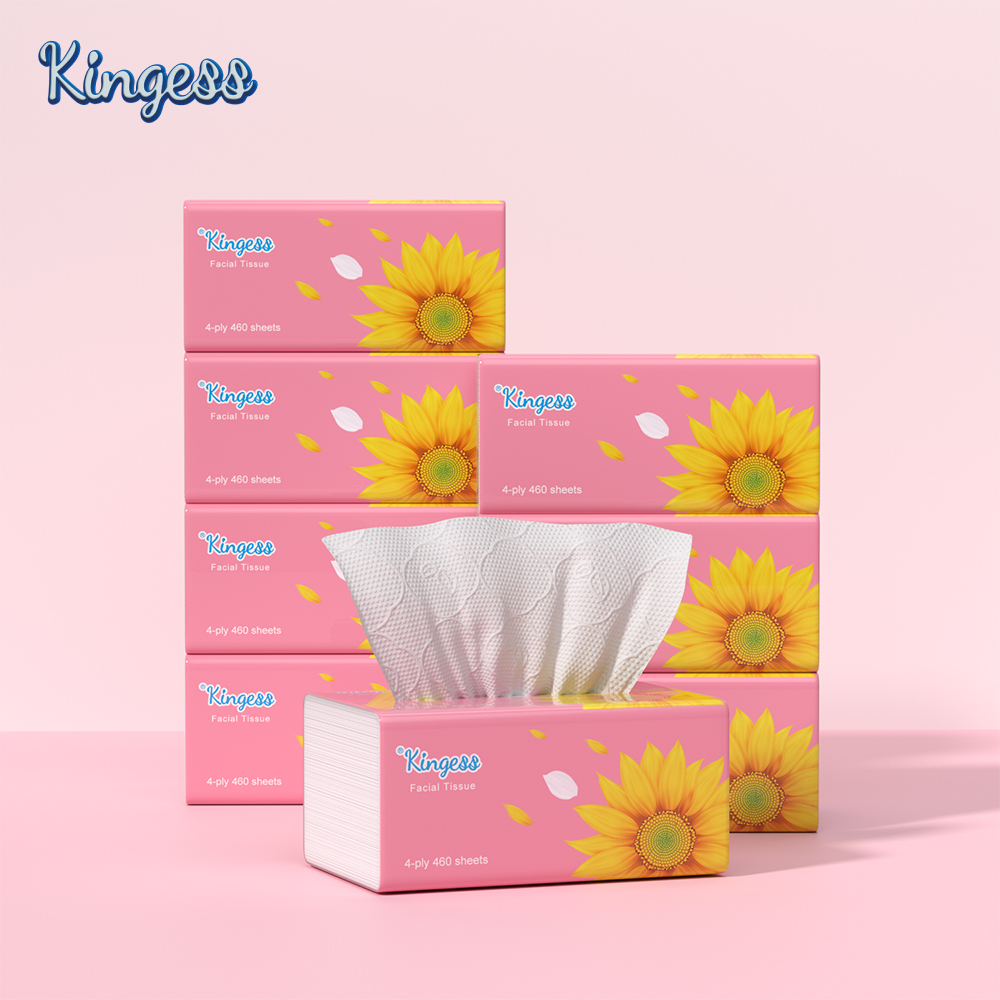 KINGESS(460 sheets x 8 Packs) Facial Tissue Paper towel 4 ply | Shopee ...