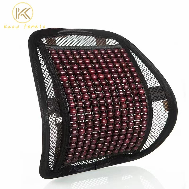 Car lumbar cushion wooden bead waist massage lumbar cushion breathable ...