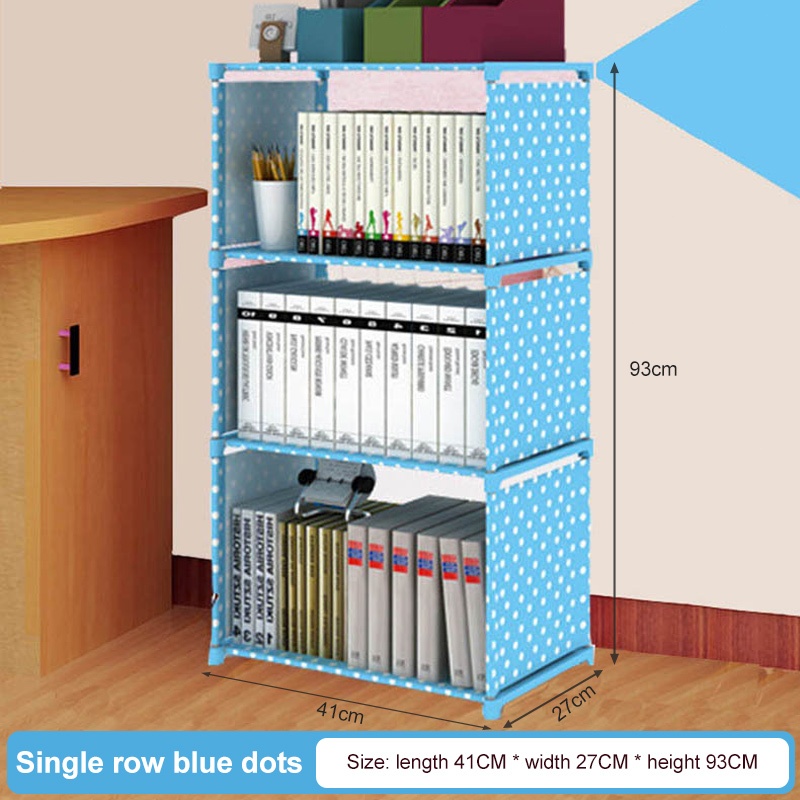 LOOGU 1/2/3 Row BookShelf Kid Toy Storage Rack DIY Multi Function ...