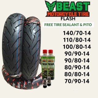 BEAST TIRE (Flash) size 14", for Aerox, Click, Beat, Mio, Skydrive, etc ...