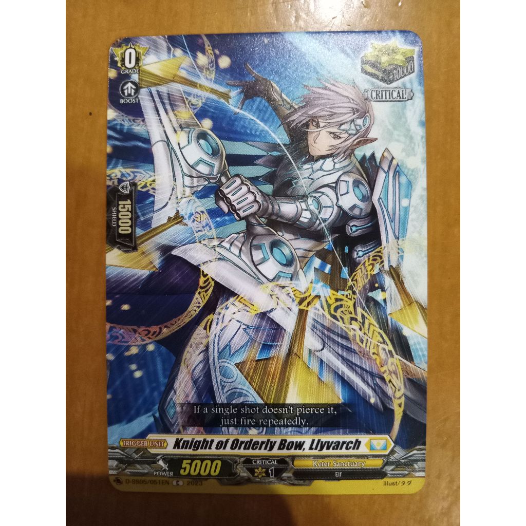 CFV Knight of Orderly Bow, Llyvarch Critical Keter Sanctuary D-SS05 Cardfight Vanguard English ...