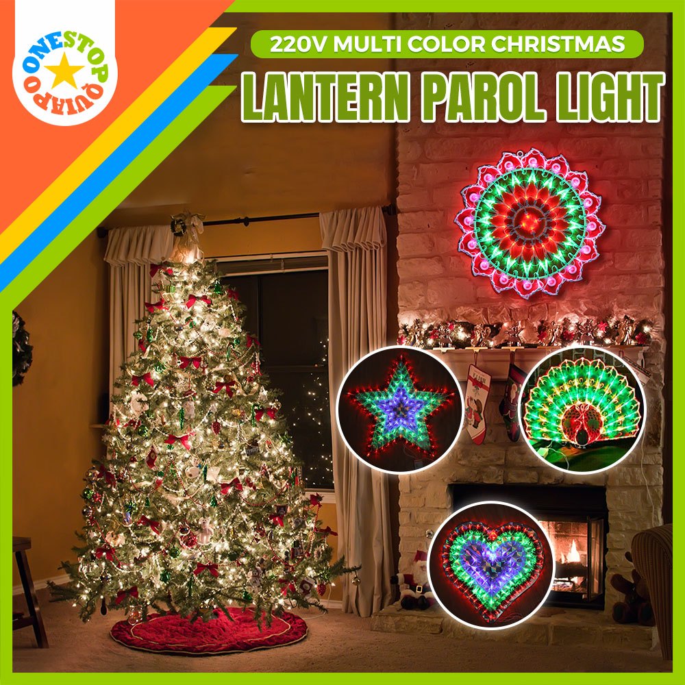 OSQ 220v Multi Color Christmas Lantern Parol Lights Decoration W ...