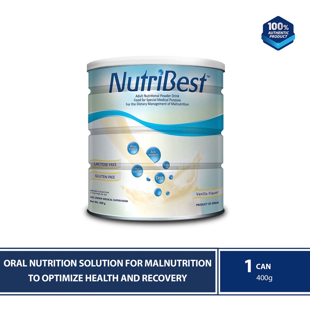 Nutribest Vanilla 400g Can (Oral Nutrition Solution For Malnutrition To Optimize Health ...