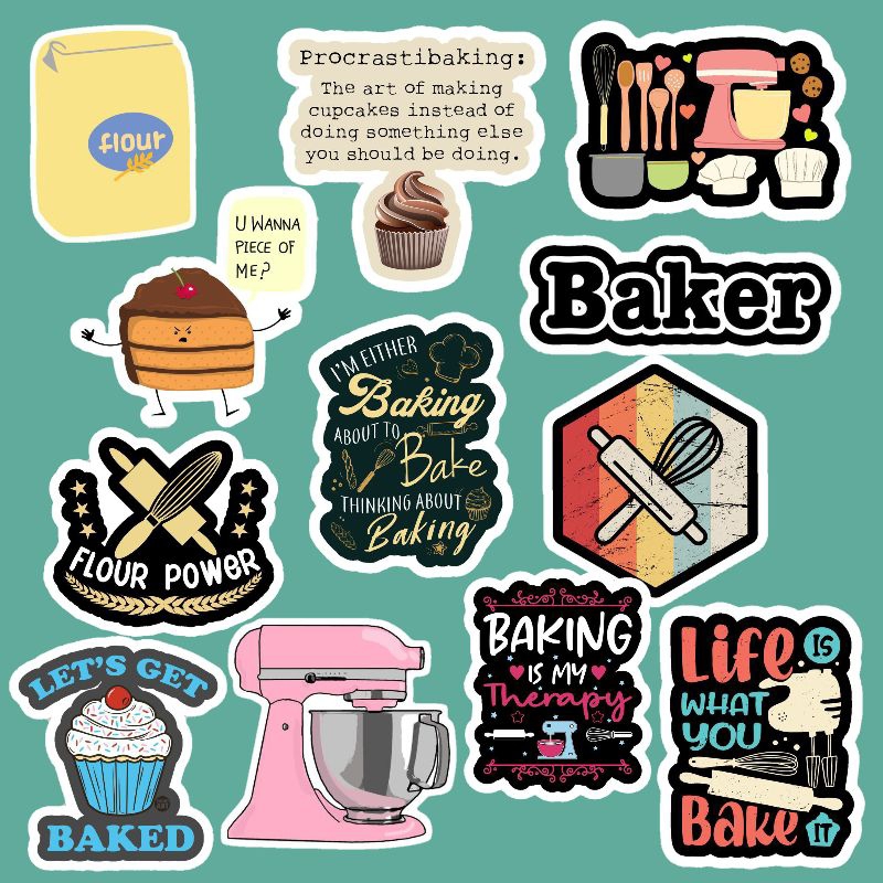 Baker / Baking VINYL Waterproof Stickers | araslibrary | Shopee Philippines