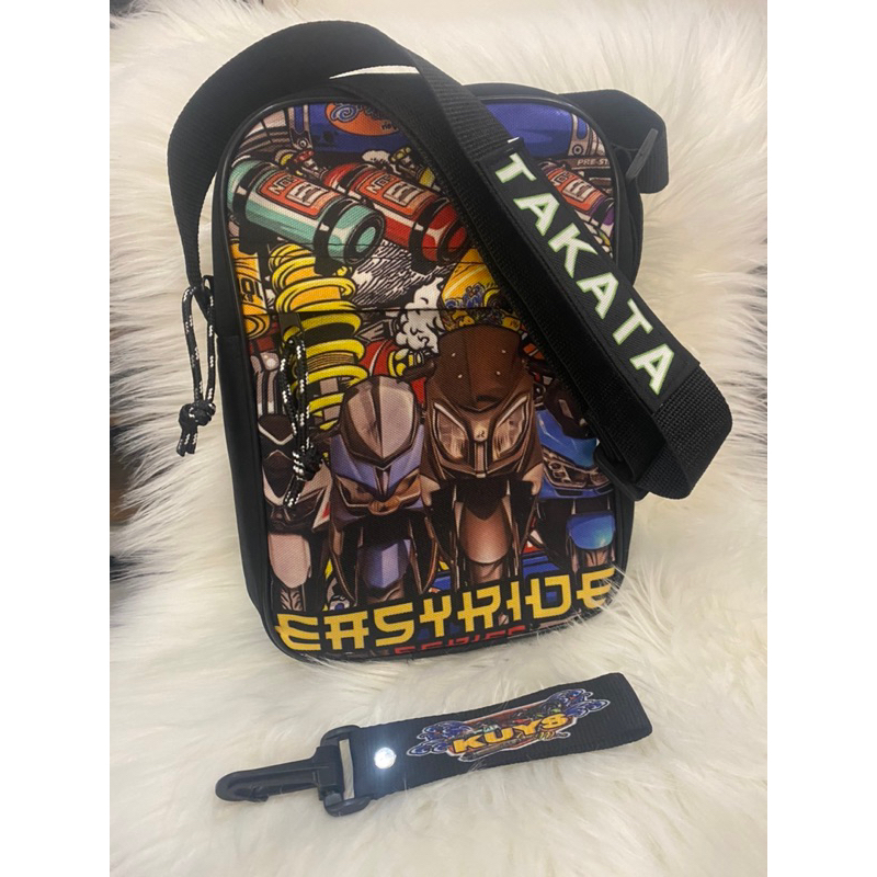 motor star easyride sling bag with freebie key chain | Shopee Philippines