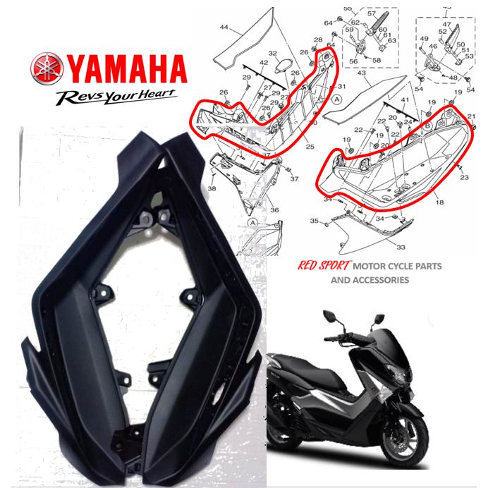 FOOT BOARD SET FOR NMAX V1 YAMAHA GENUINE PARTS | Shopee Philippines