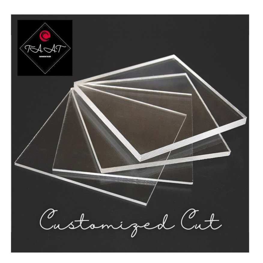 Customized cut clear acrylic sheet(2mm & 3mm thickness)41cm x 45cm ...