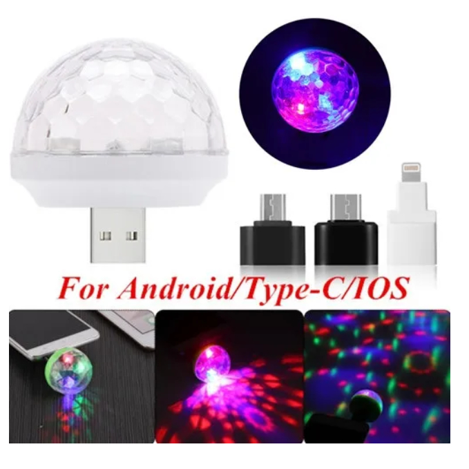 USB Disco Light Party Lights OTG Mini Disco Ball Stage Led Light ...