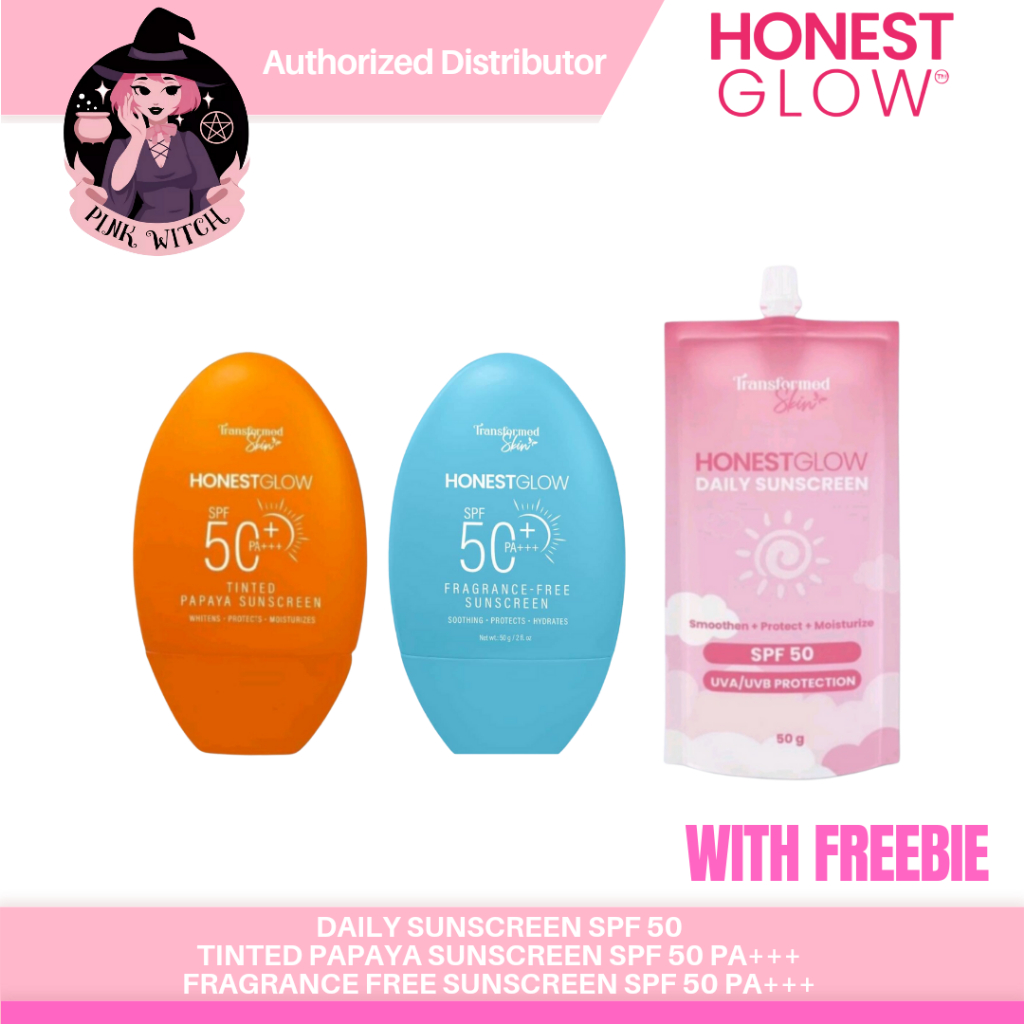 Honest Glow Tinted Papaya or Daily Sunscreen SPF50 PA+++ 50ml or Fairy ...