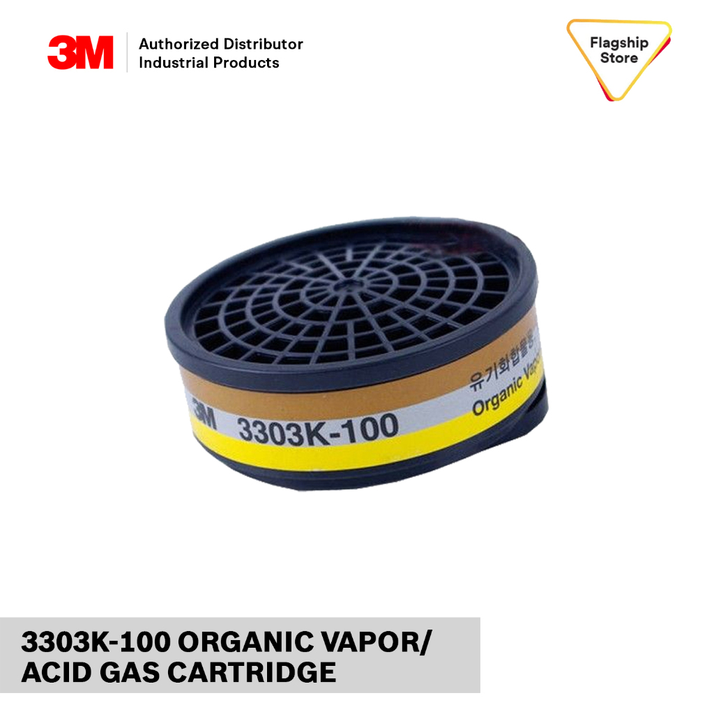 3M 3303K-100 ORGANIC VAPOR AND ACID GAS CARTRIDGE FILTER | Shopee ...