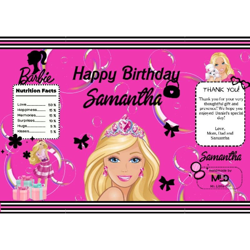 Barbie Personalized Chips Lootbag for Gifts | Shopee Philippines