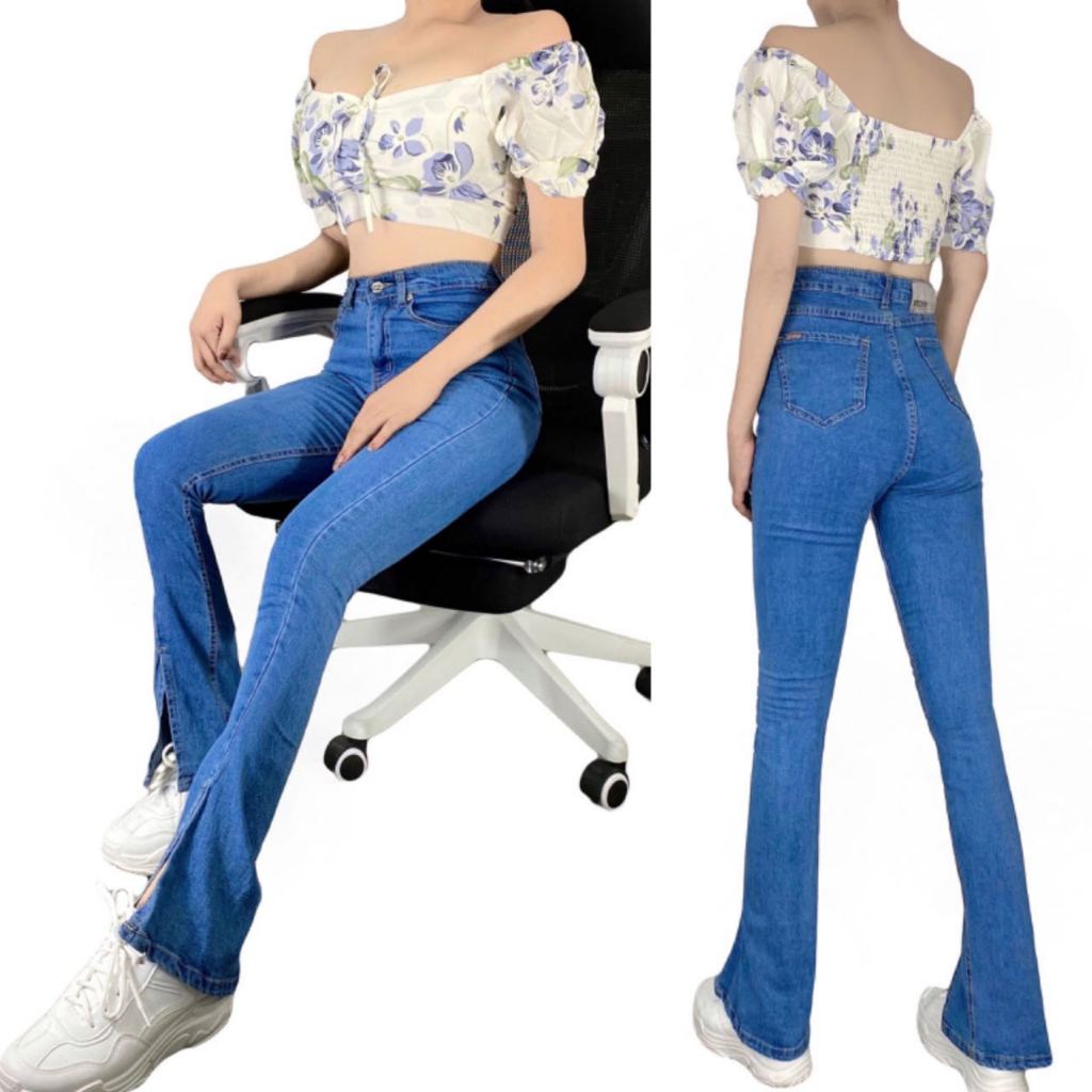 Super Sexy HighWaist Flare Stretchable Boot CUT Ambel Denim Jeans Maong ...