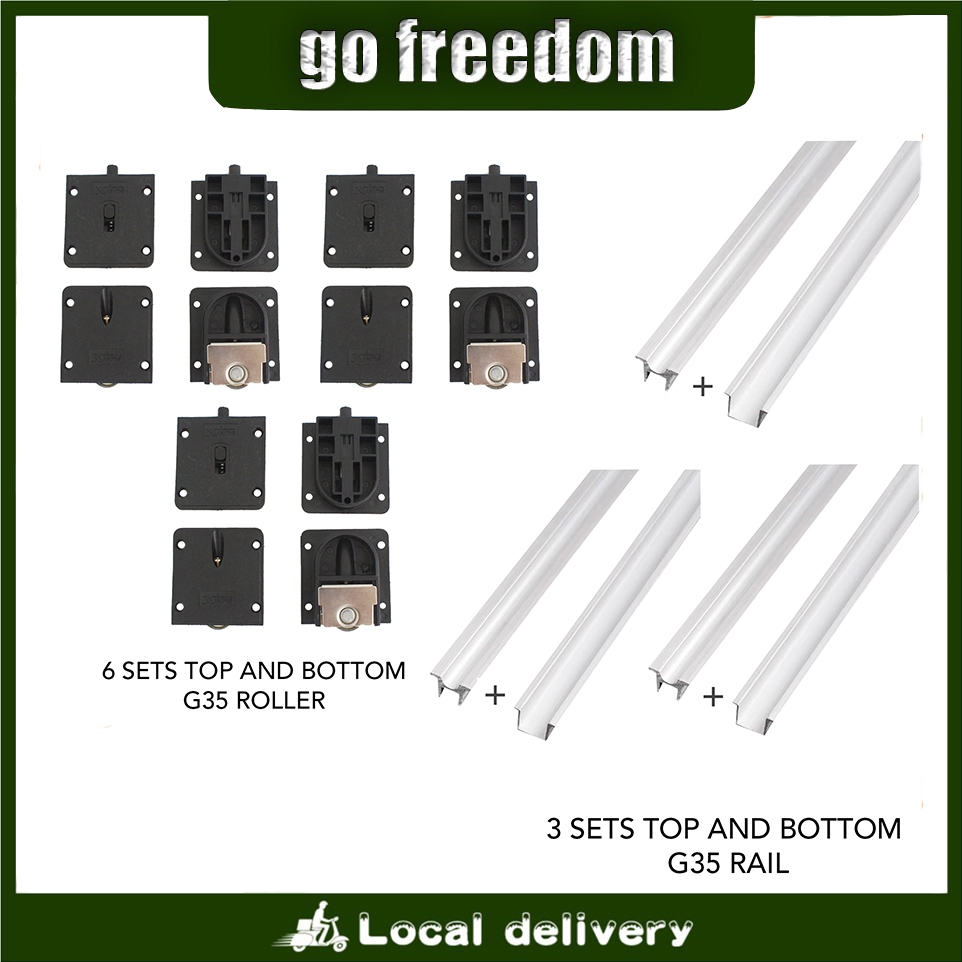 （COD）Sliding Wardrobe Roller Rail for Cabinet Door | Shopee Philippines