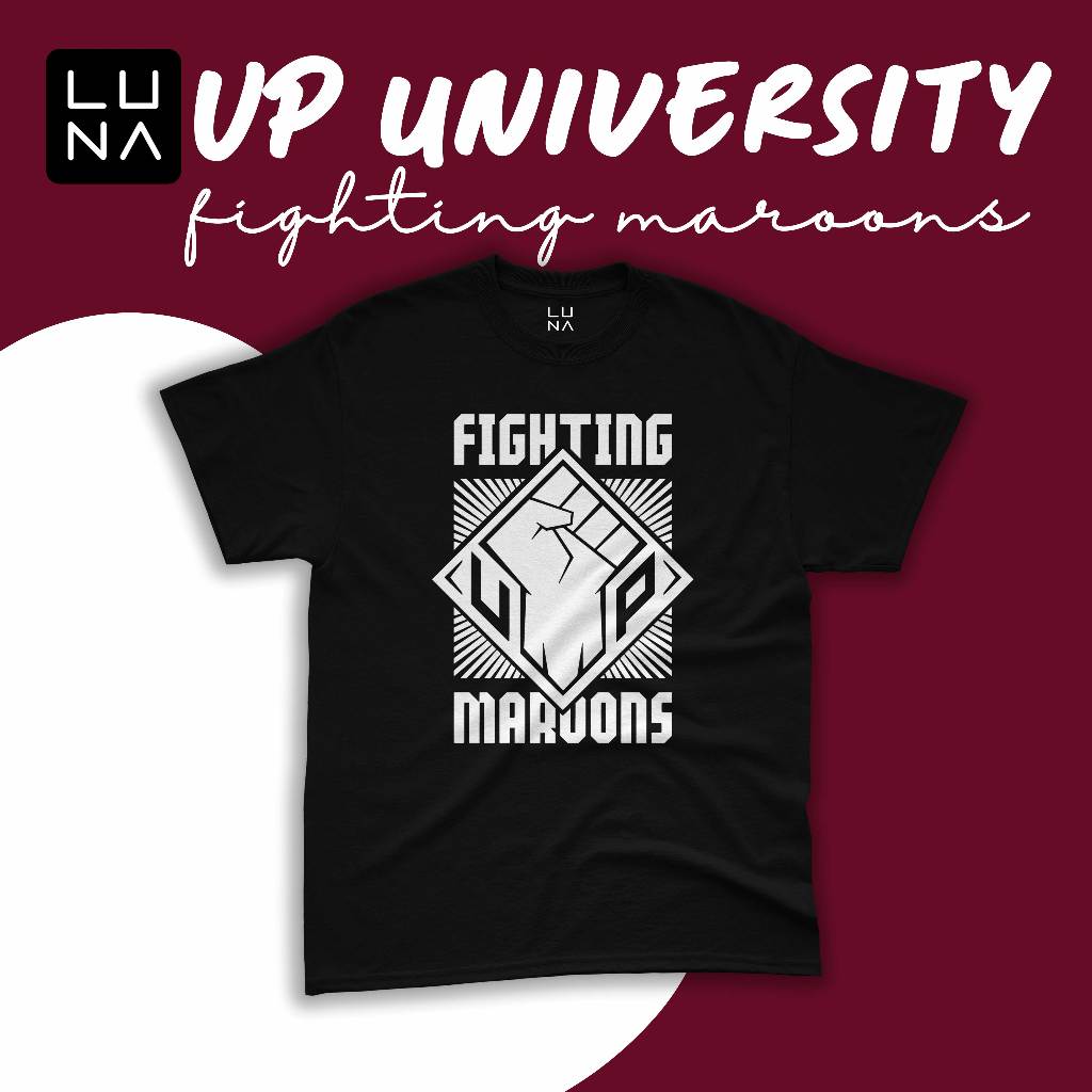Fighting Maroons Black & Maroon Shirt (UP Shirt) Unisex- University ...