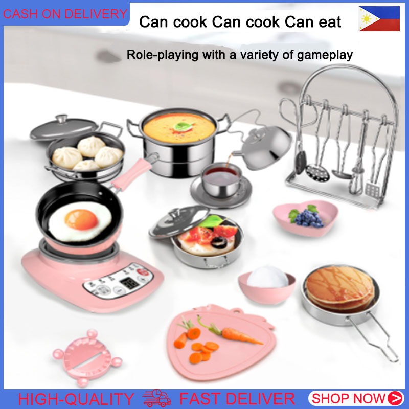 38-piece children's cooking set toy real mini kitchen set toy girl ...