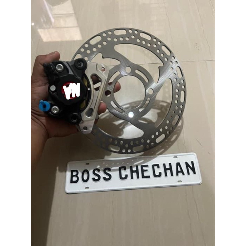 2POT CALIPER WITH BRACKET 220MM DISC PLUG AND PLAY BEAT | CLICK | GENIO ...