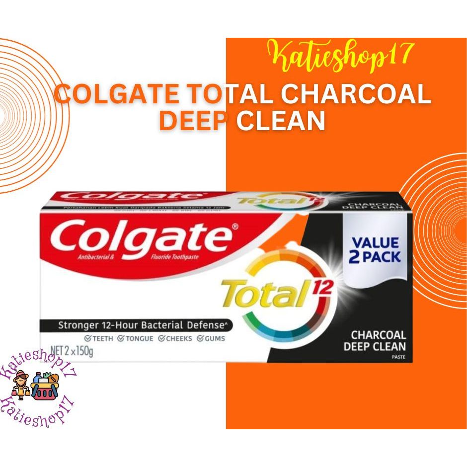 Colgate Total Charcoal Deep Clean Toothpaste (150g x 2pcs) | Shopee ...