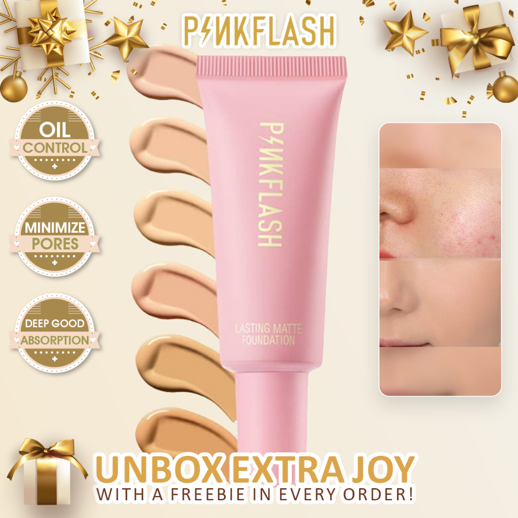 PINKFLASH Foundation Long Lasting All-day Matte Waterproof Oil Control ...