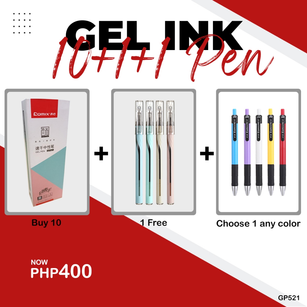 Comix Capped Gel-Ink Pen 0.5mm Black | Shopee Philippines