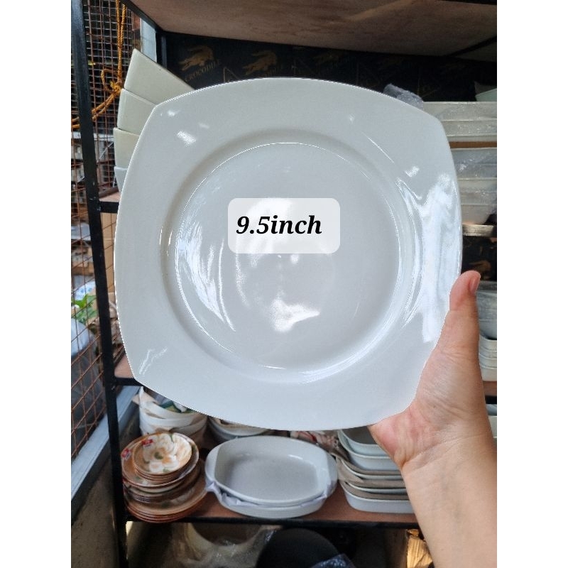 Japanese Zen type square plate Glossy finish Ceramic(babasagin ...