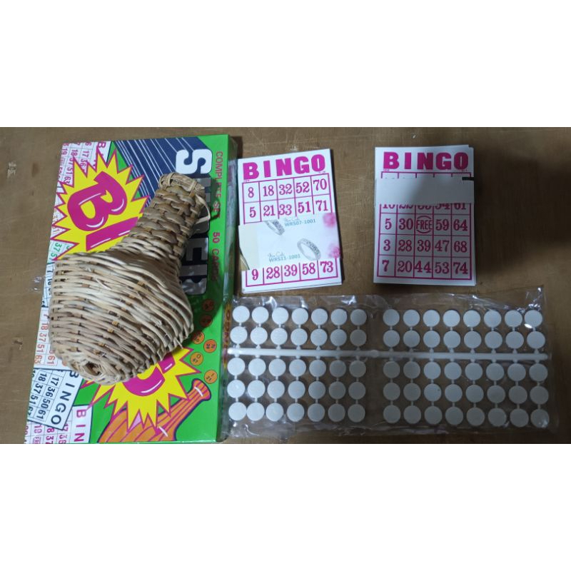 BINGO SET WITH RATTAN SHAKER (SUPER BINGO) | Shopee Philippines