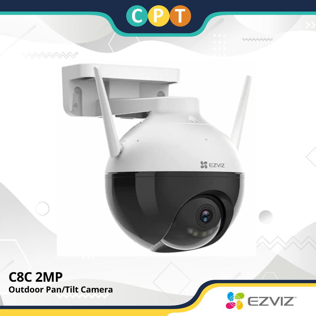 EZVIZ C8C2MP 2MP 1080P 360° Pan/Tilt IP65 Weatherproof Full HD Outdoor ...